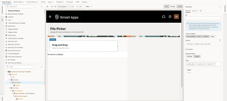 Dynamic File Icon Presentation with File Picker and List View - iSmart Apps - Oracle Cloud ...
